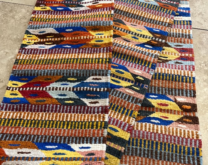 Zapotec Wool Table Runner (76"x9") - Flecha Design, Handwoven in Oaxaca ...