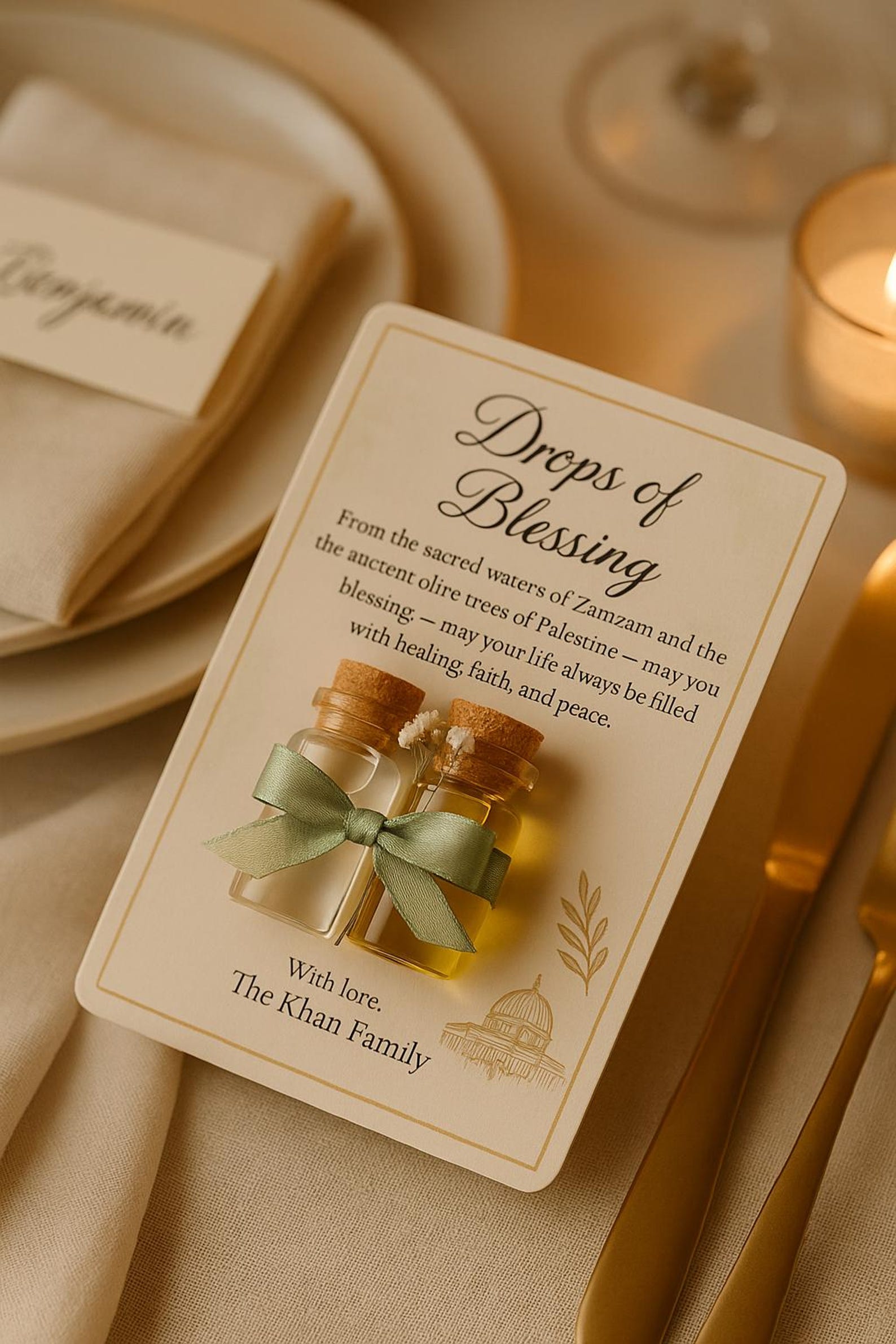 Zamzam & Olive Oil Islamic Favor: Palestinian Wedding Keepsake - Etsy
