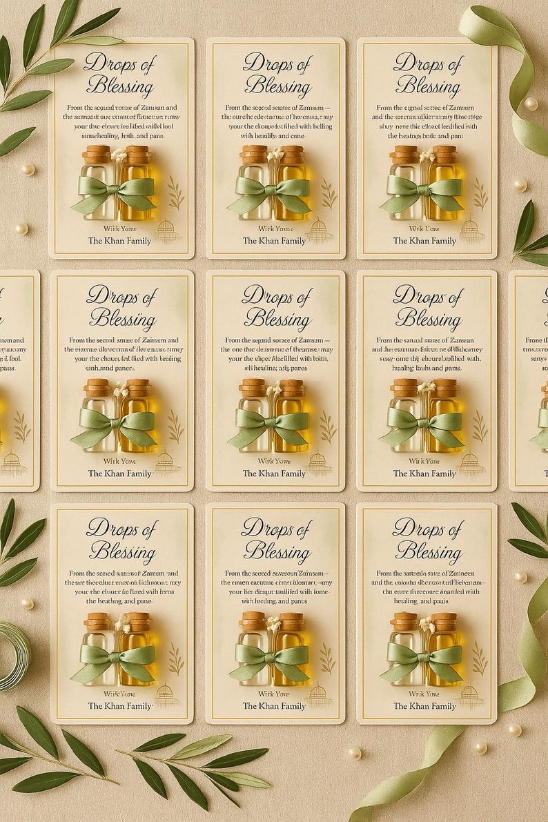 Zamzam & Olive Oil Islamic Favor: Palestinian Wedding Keepsake - Etsy