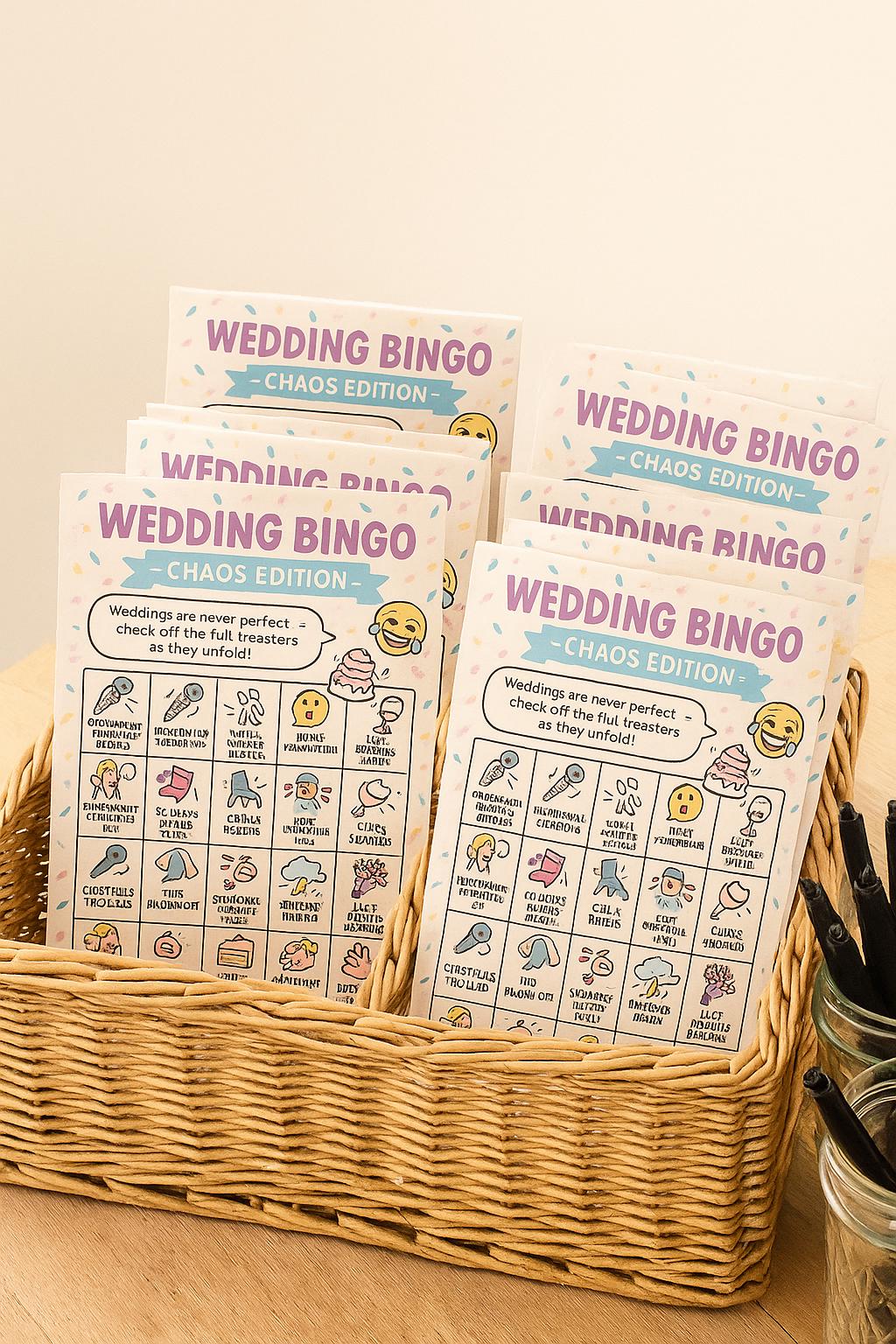 Funny Wedding Bingo Cards: Chaos Edition Reception Game - Etsy UK