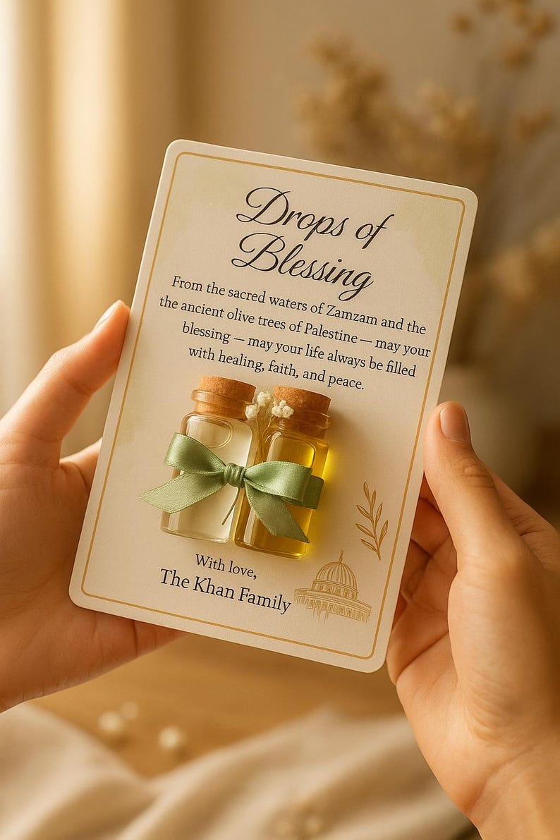 Zamzam & Olive Oil Islamic Favor: Palestinian Wedding Keepsake - Etsy