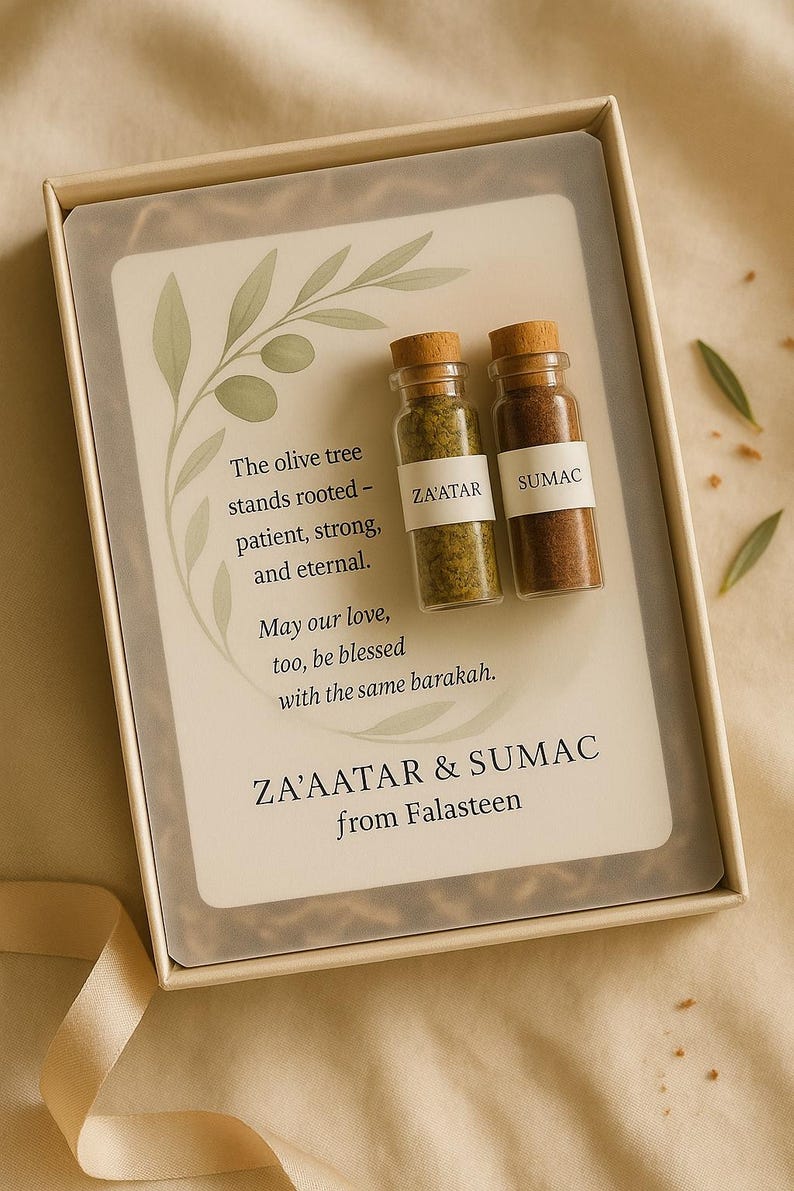 Palestinian Za'atar & Sumac Wedding Favor | Islamic Nikah Keepsake - Etsy
