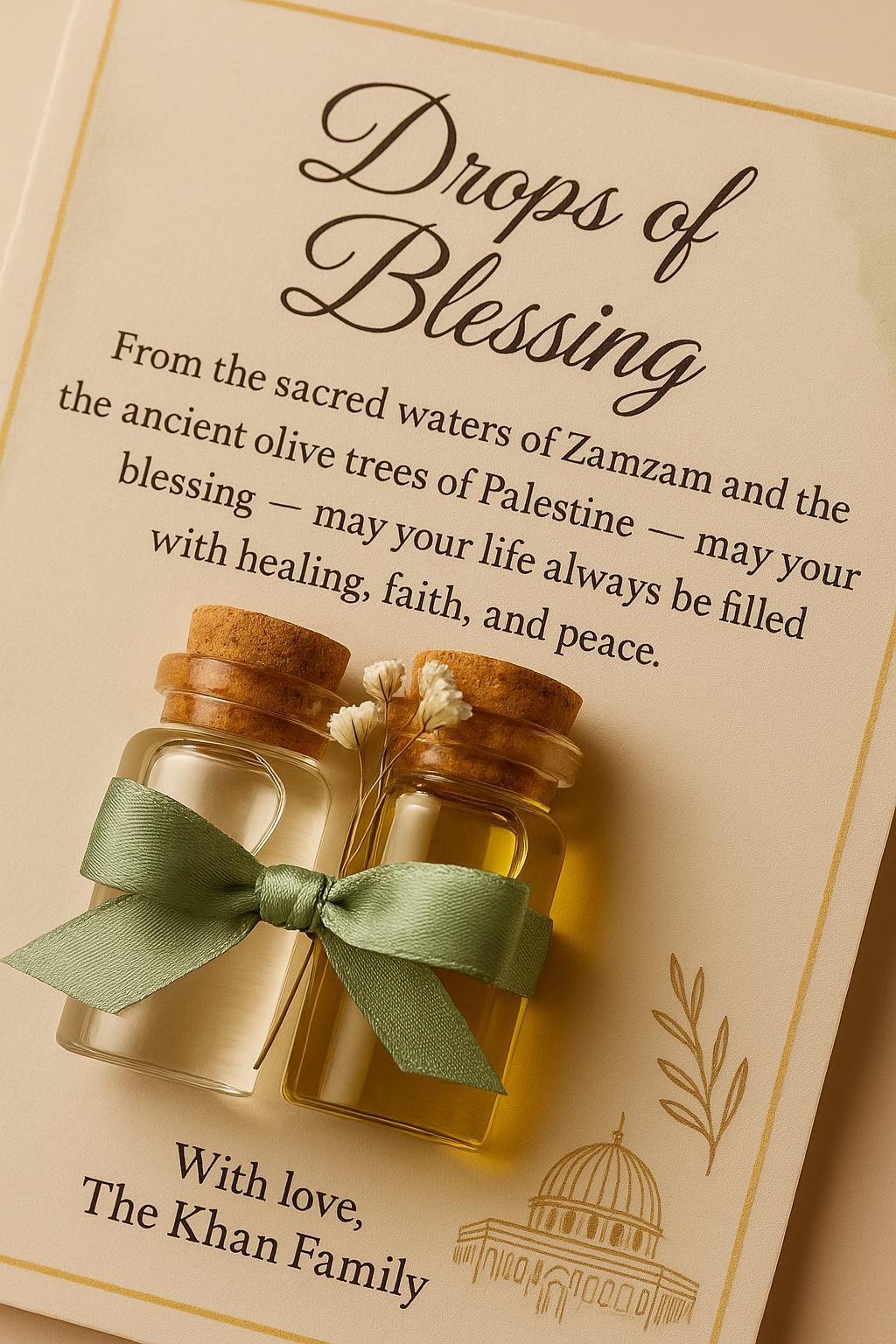 Zamzam & Olive Oil Islamic Favor: Palestinian Wedding Keepsake - Etsy