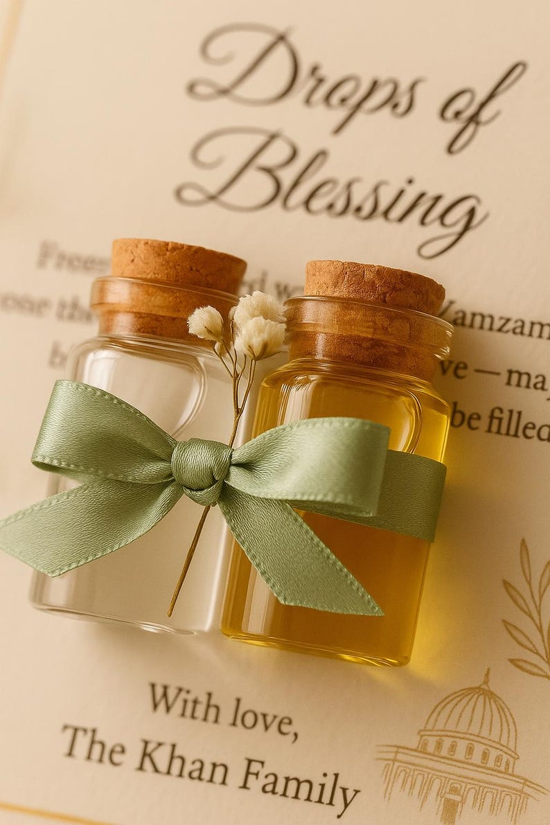 Zamzam & Olive Oil Islamic Favor: Palestinian Wedding Keepsake - Etsy