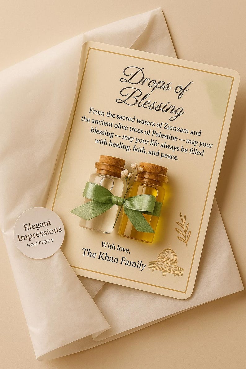 Zamzam & Olive Oil Islamic Favor: Palestinian Wedding Keepsake - Etsy