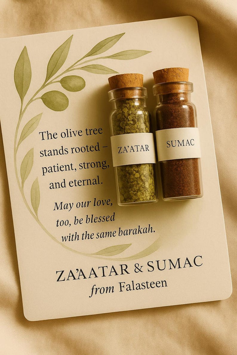 Palestinian Za'atar & Sumac Wedding Favor | Islamic Nikah Keepsake - Etsy