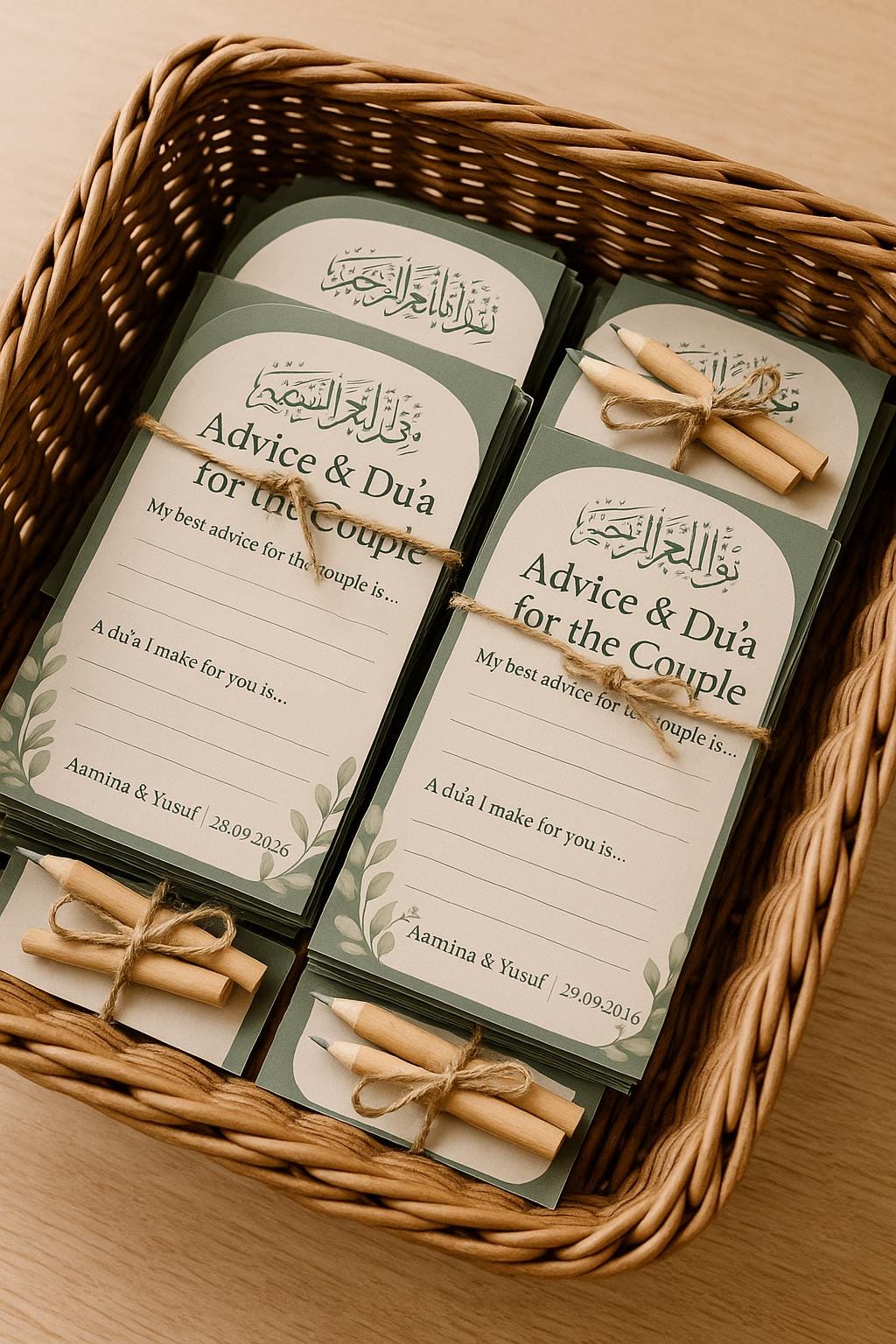 Sage Green Wedding Advice Cards: Botanical Arch Nikah Decor - Etsy