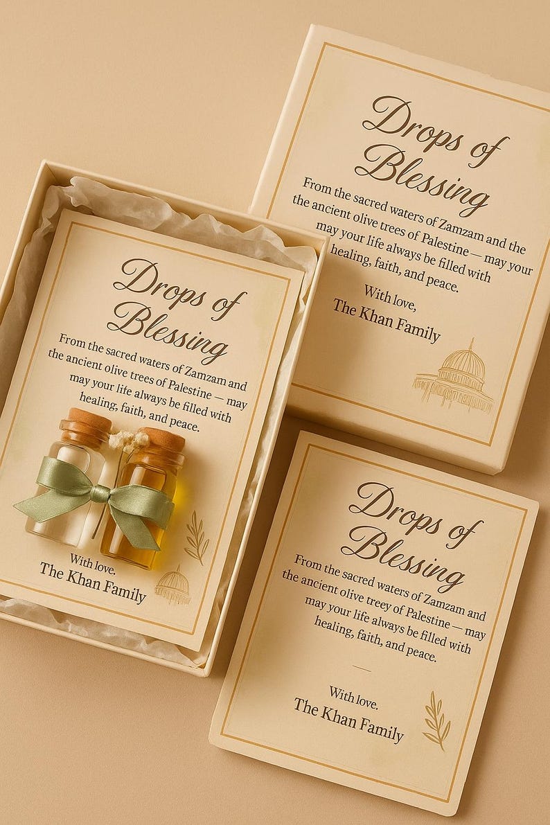 Zamzam & Olive Oil Islamic Favor: Palestinian Wedding Keepsake - Etsy