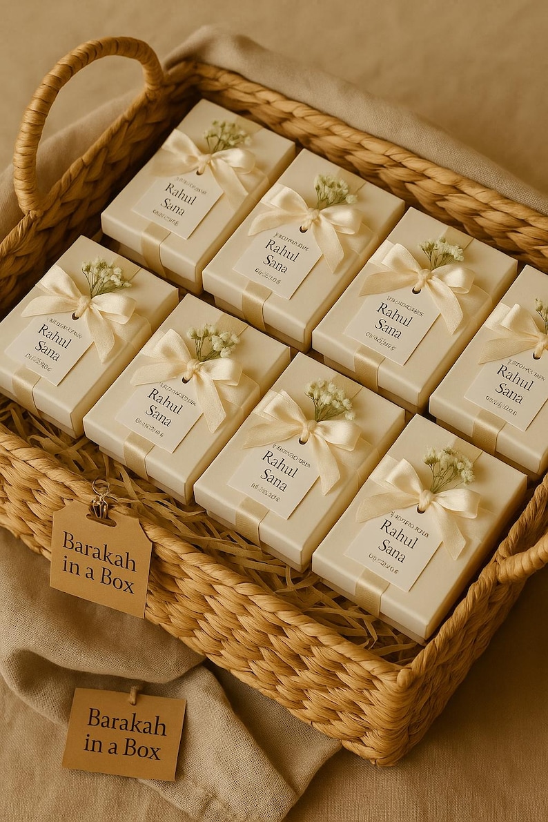 Islamic Wedding Favor Set: Coffee & Halal Oud Fragrance - Nikah Gift ...