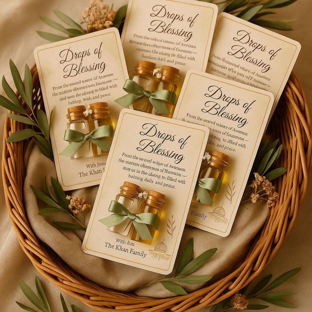 Zamzam & Olive Oil Islamic Favor: Palestinian Wedding Keepsake - Etsy