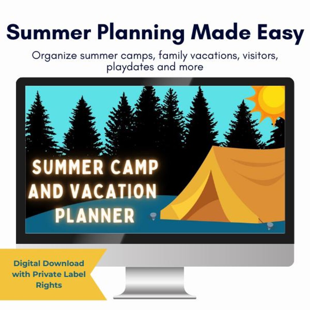 Summer Camp Planner Family Vacation Budget Tool Fun Trip Organizer ...