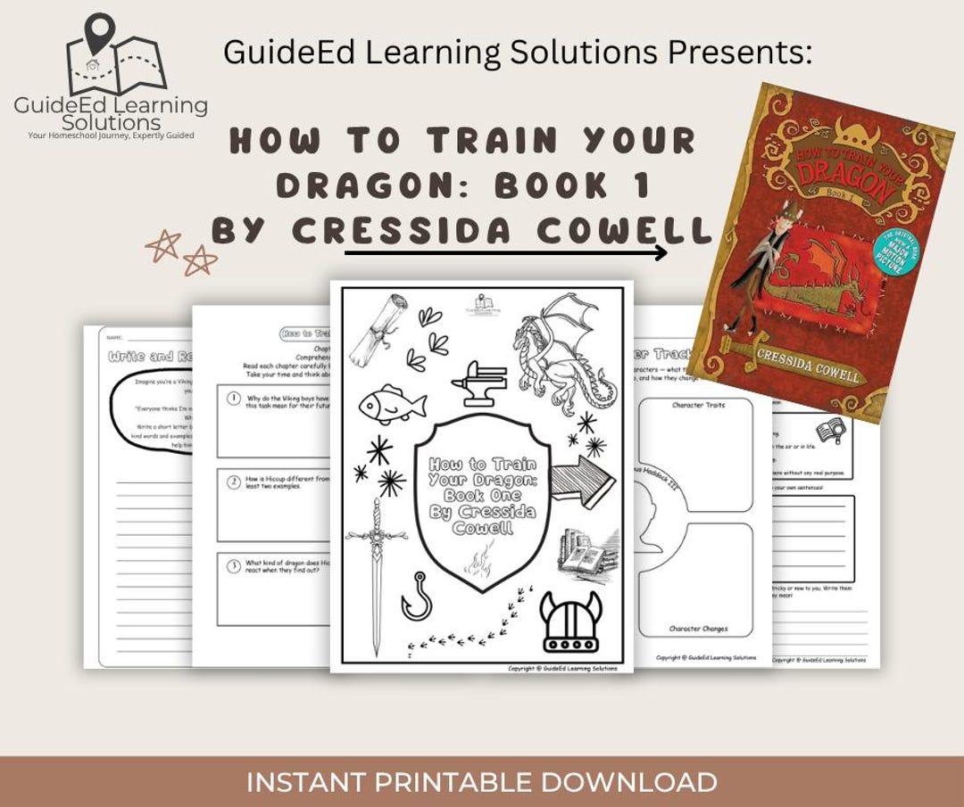How to Train Your Dragon Novel Study | Printable Book Companion ...