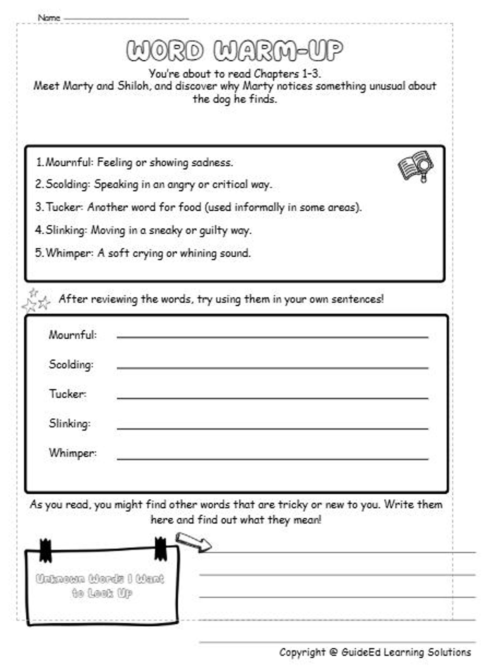 Shiloh Novel Study | Independent Book Unit | Printable Homeschool ...