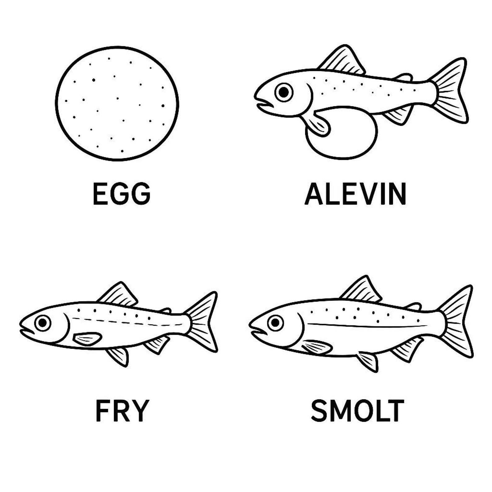 Salmon Life Cycle Craft for Kids | Kids Science Craft | Cut and Paste ...