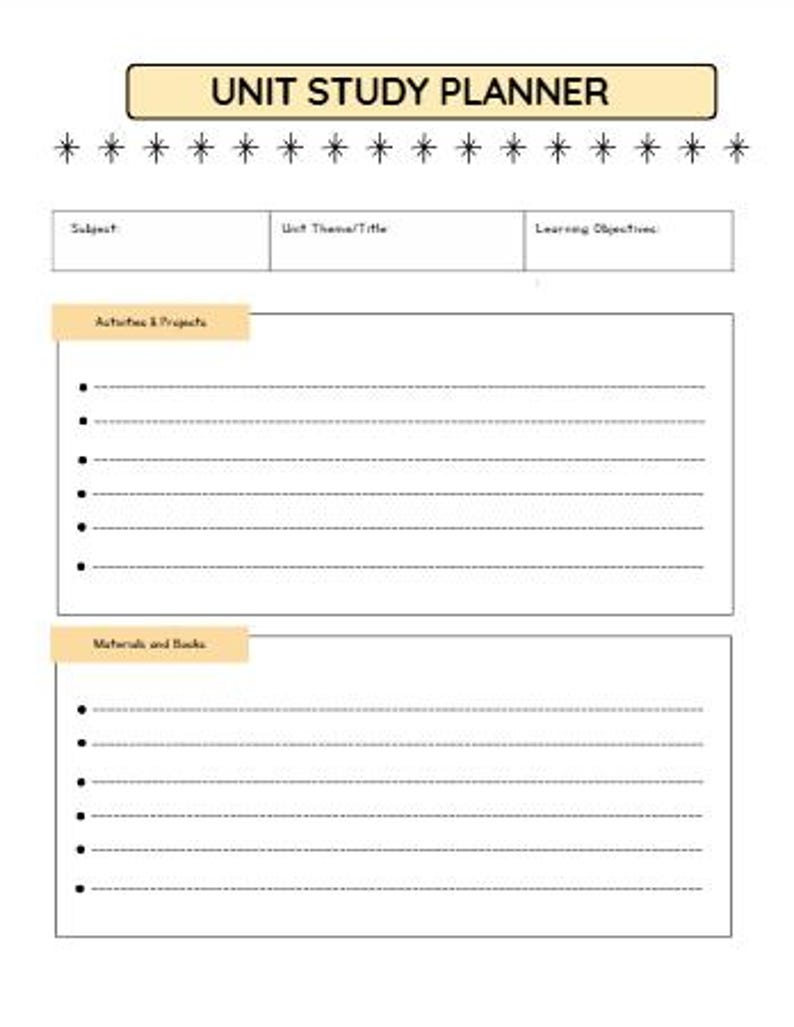 Homeschool Planner Printable PDF | 40-week Undated Weekly Planner ...