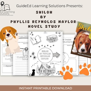 Shiloh Novel Study | Independent Book Unit | Printable Homeschool ...