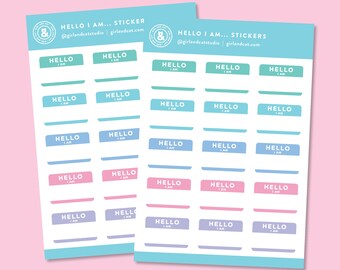 Hello I Am Stickers - Etsy