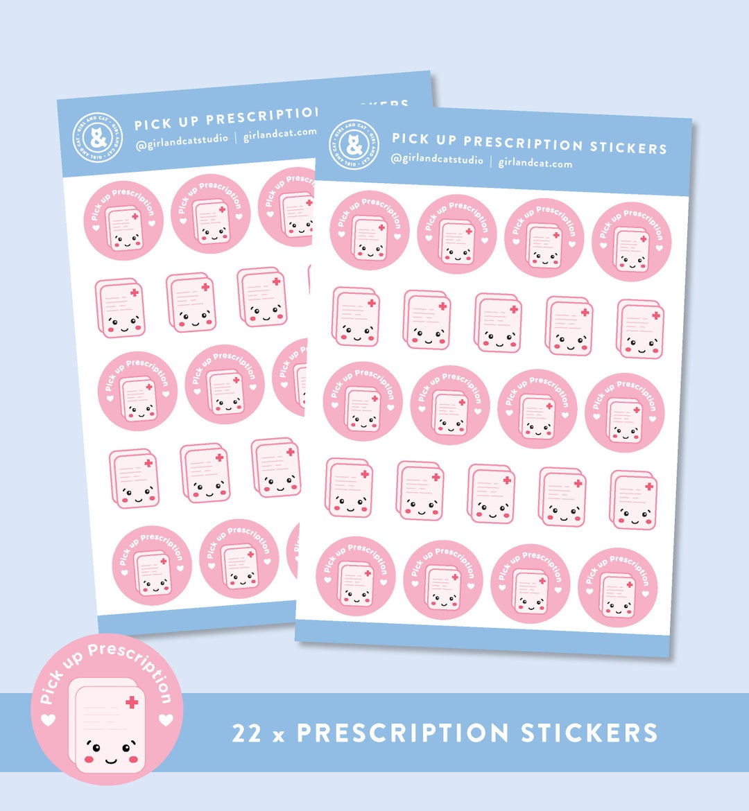 Prescription Planner Stickers, Medication Reminder - Etsy