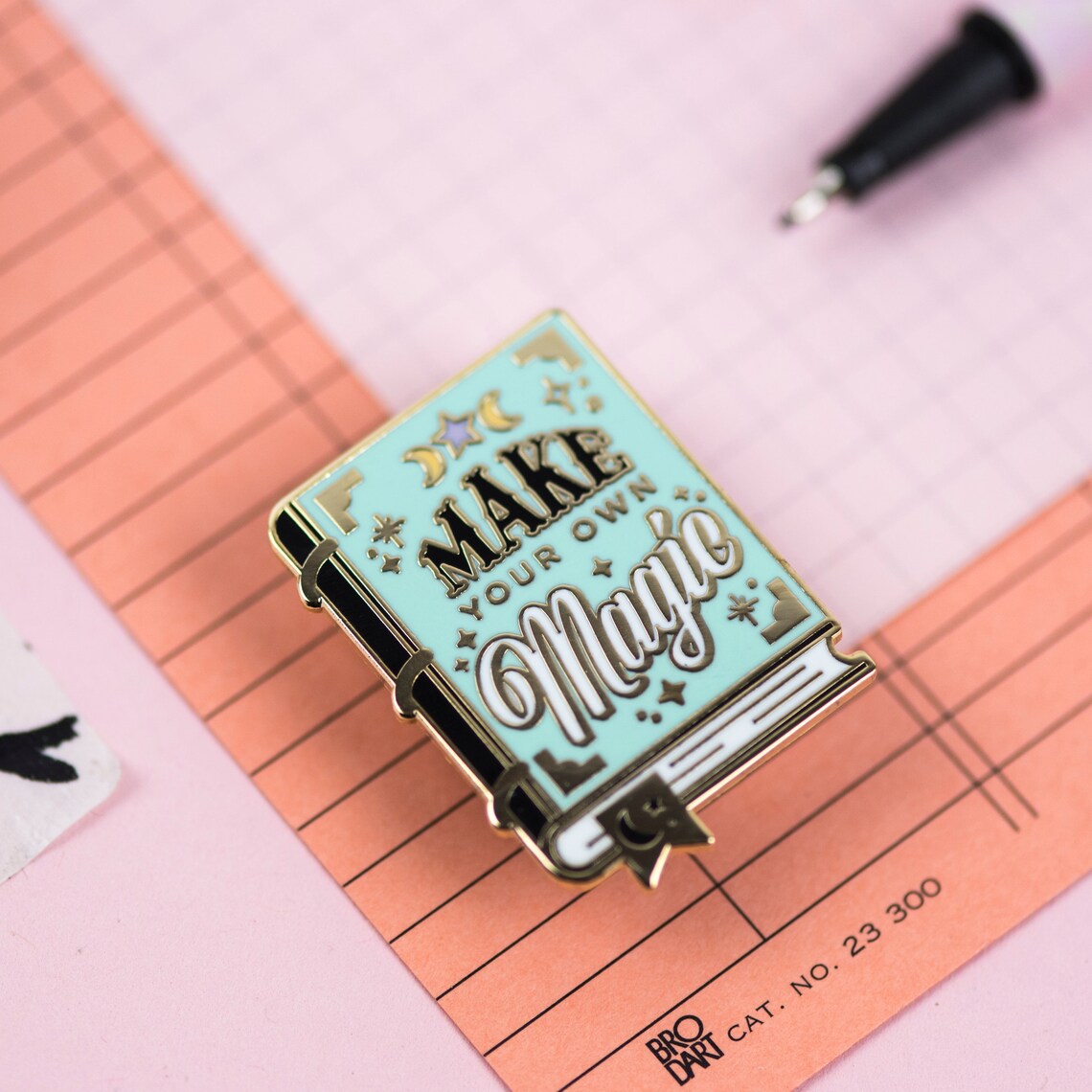 Spell Book Pin Make Your Own Magic Halloween Enamel Pin | Etsy