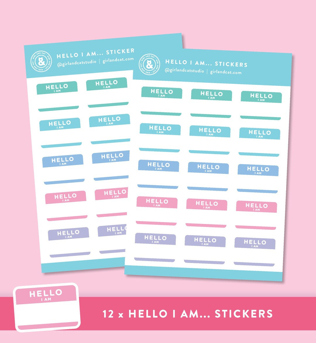 Pastel Planner Stickers: "hello I Am..." Mood Sheet - Etsy