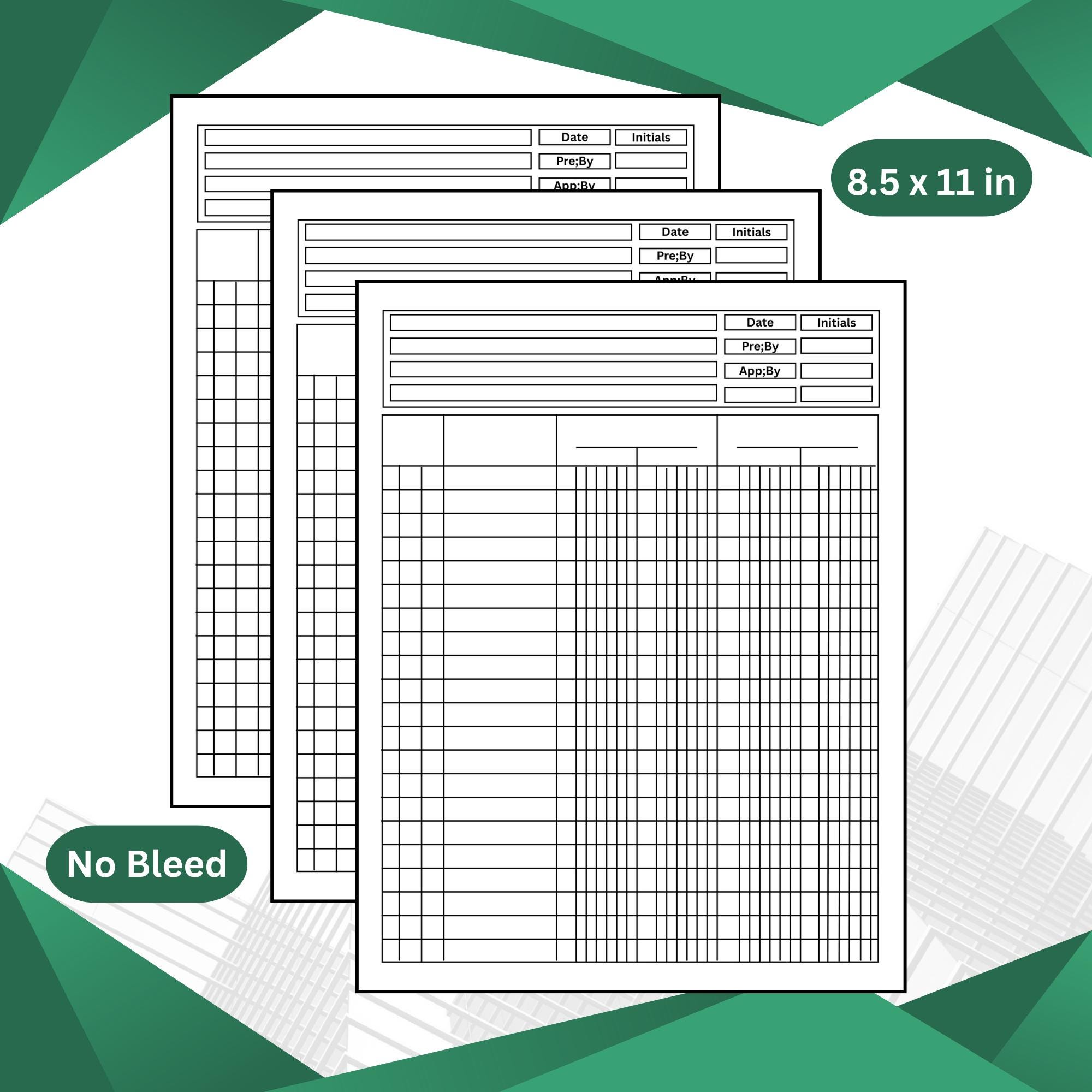 Accounting Ledger Book 4 Column | Ledger Book | Editable | 8.5x11 in ...