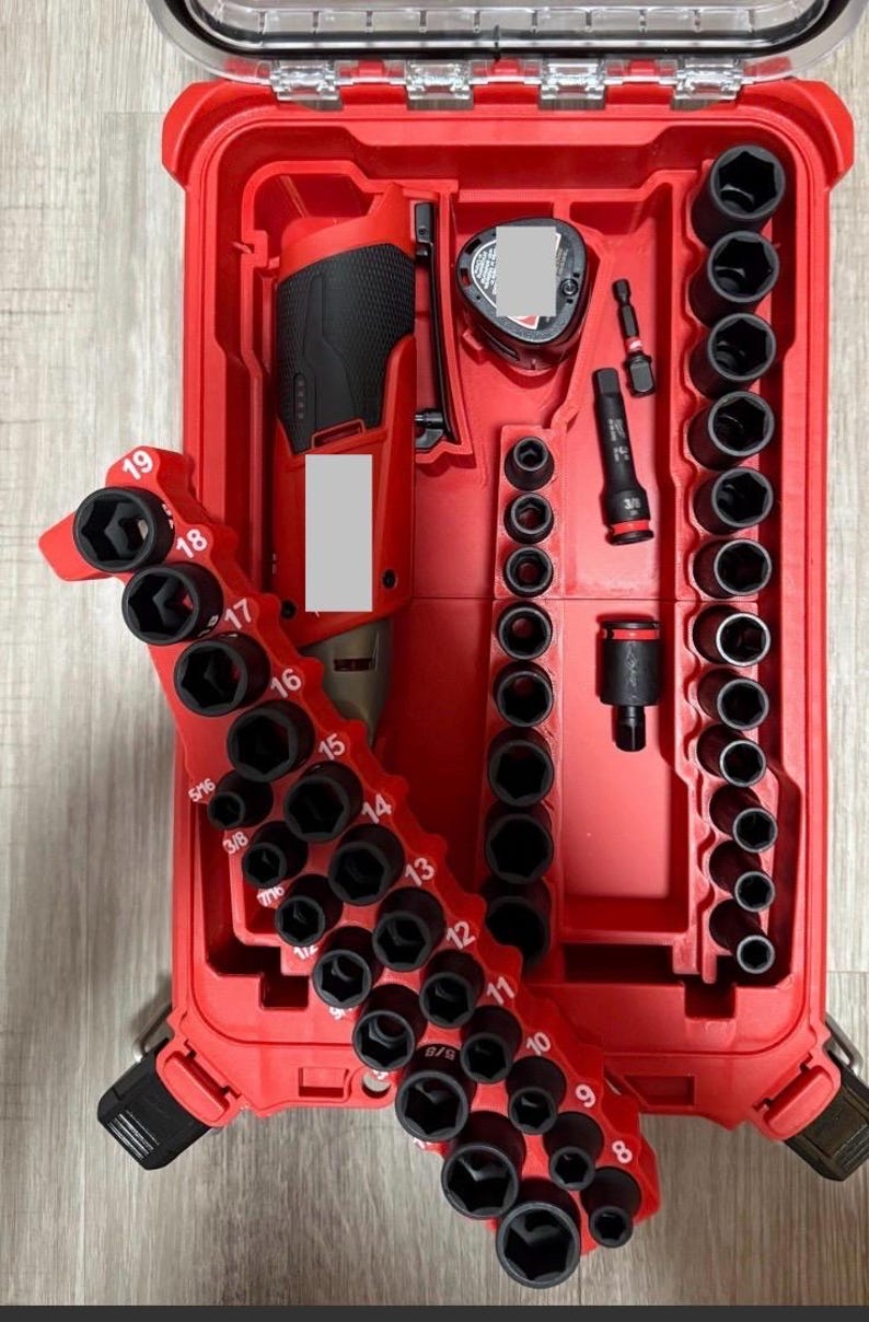 No Tools or Case Packout M12 Fuel 3/8” Ratchet 2557-20 or 2567-20 and ...