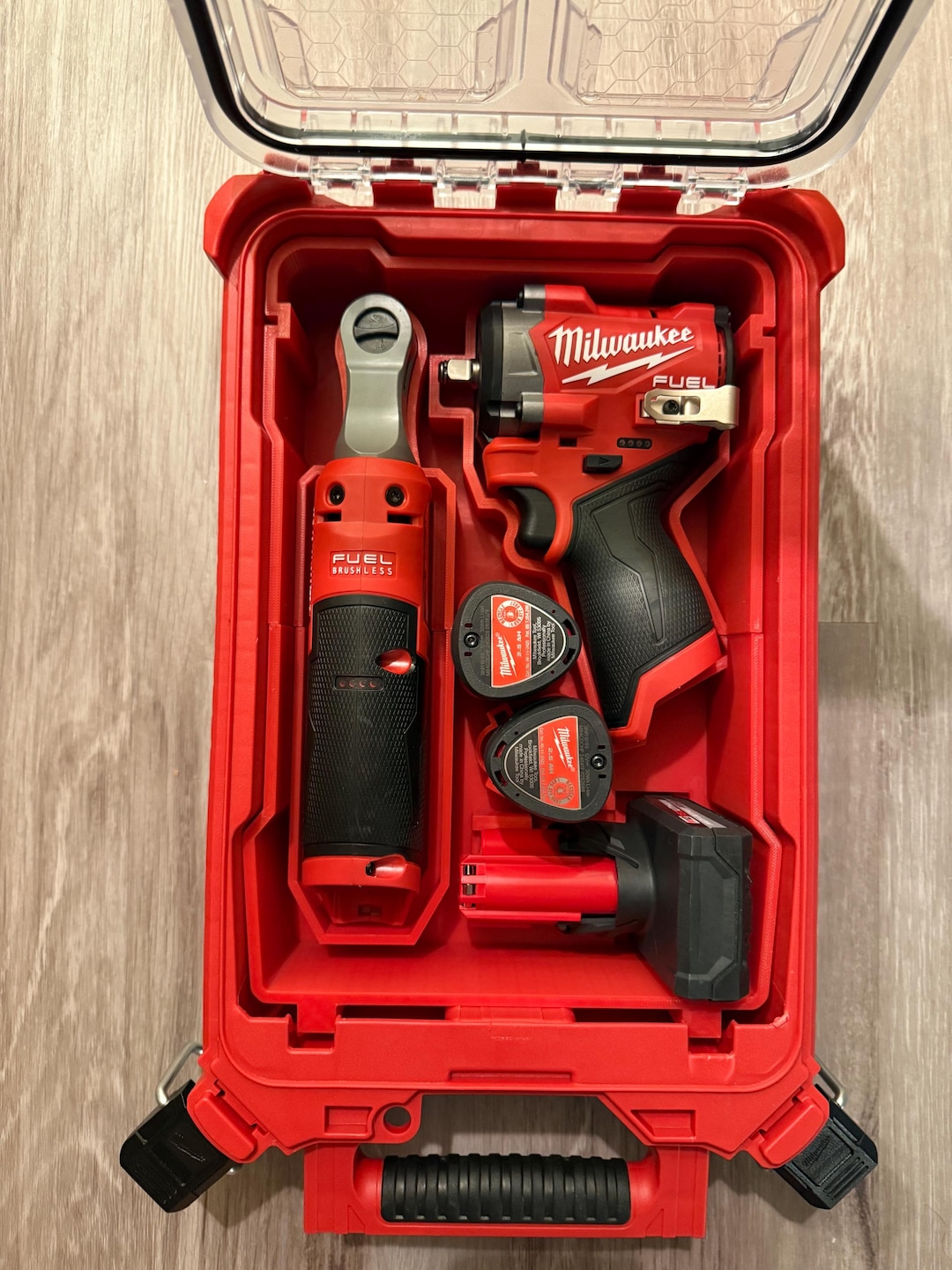 Milwaukee Packout M12 Fuel 3/8 2562-20 Stubby and 2567-20 Ratchet ...