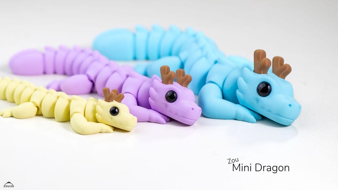 Cute Mini Dragon 3D Printed Articulated Desk Sensory Fidget Toy - Etsy