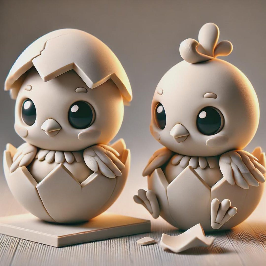 Easter Chick Set as STL File - Cute Easter Figures for Your Own Print ...