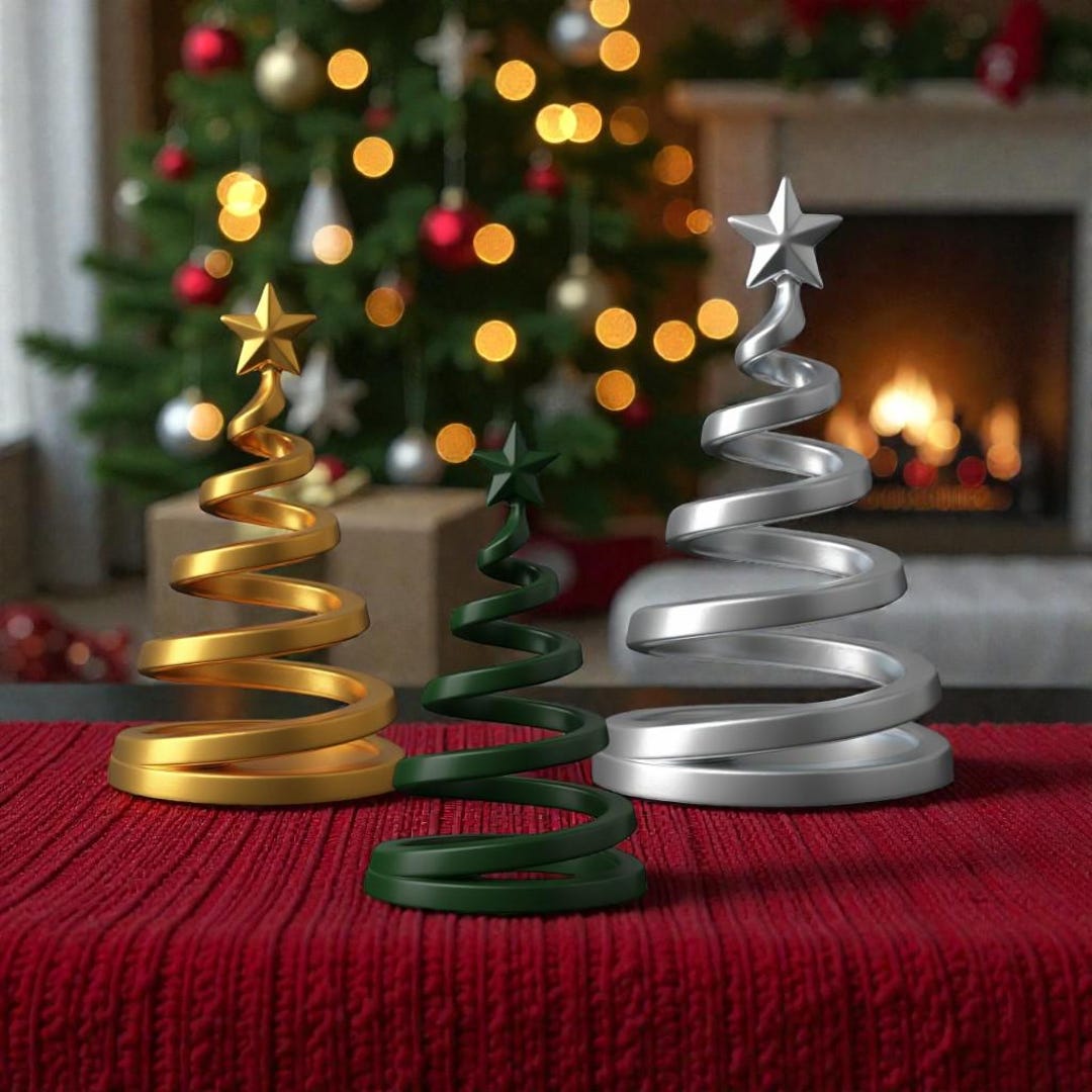 Modern Spiral Christmas Tree – Scandinavian Christmas Decor – 10 Cm ...