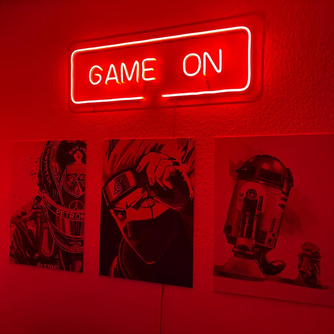 Game on LED Neon Sign, Gaming Room Neon Sign, Custom Neon Sign, Neon ...