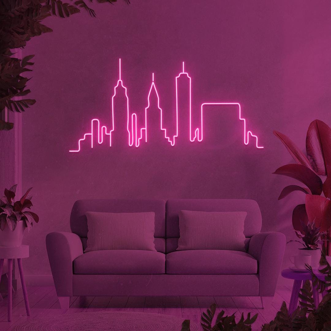New-york City Neon Sign, NYC Neon Sign, City Neon Sign, Custom Neon ...