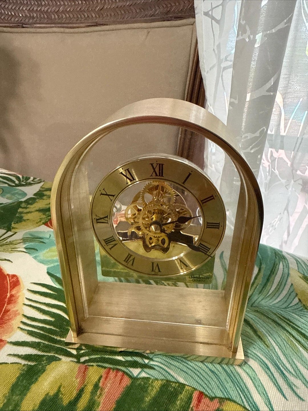 Vintage Skeleton Gold Mantle Clock!! - Etsy