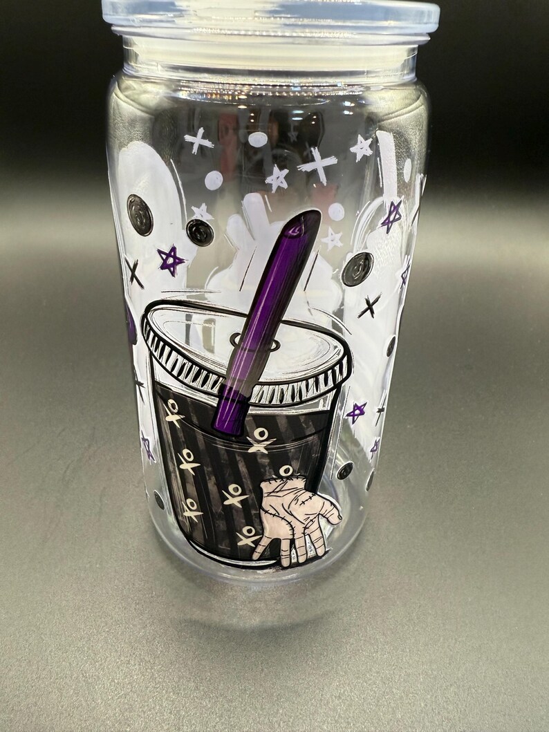 Wednesday Addams Inspired Double-wall Tumbler | 16oz Hand-wrapped Cup ...