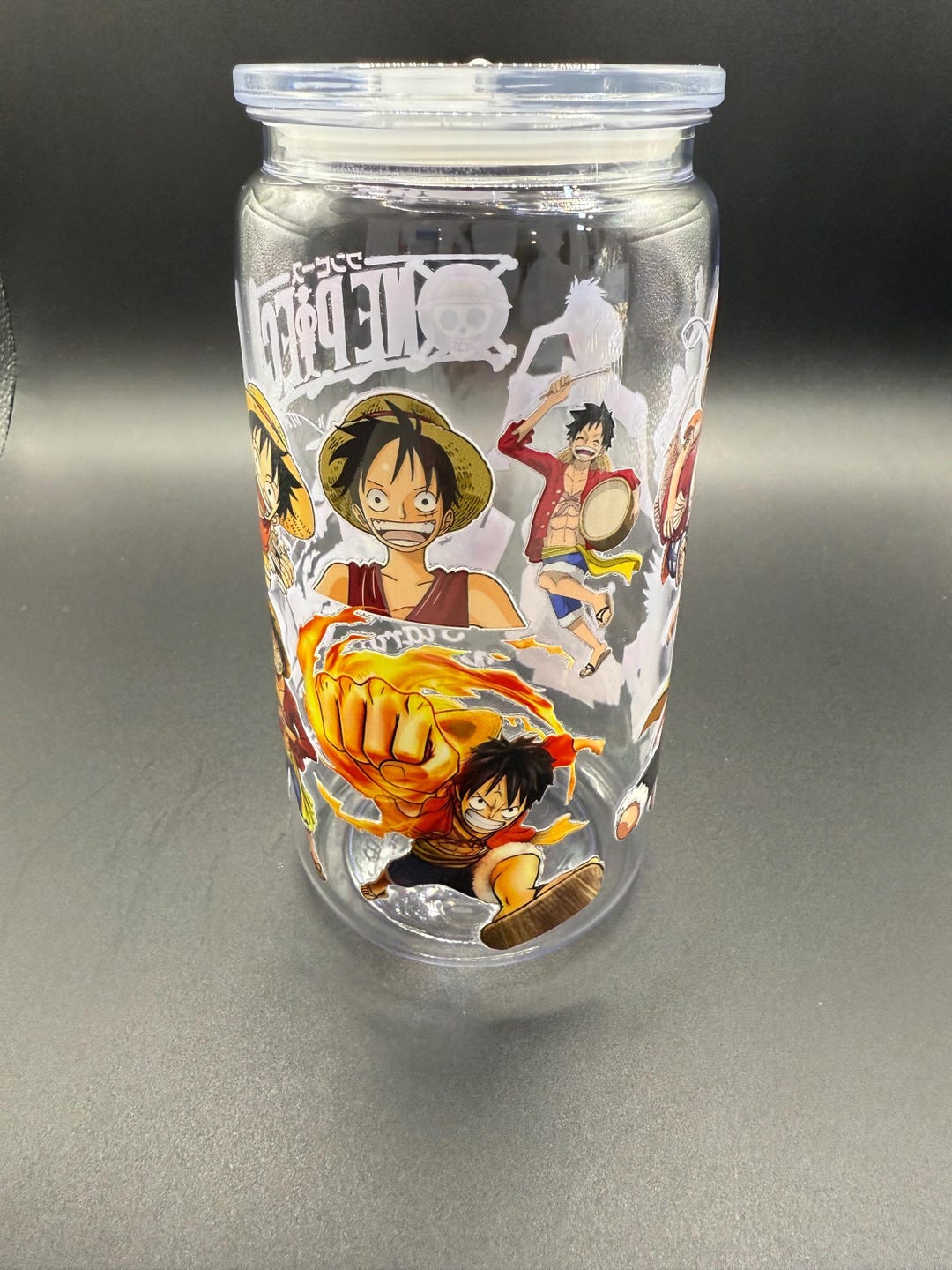 One Piece “straw Hat Monkey D. Luffy” Glass Cup - Etsy