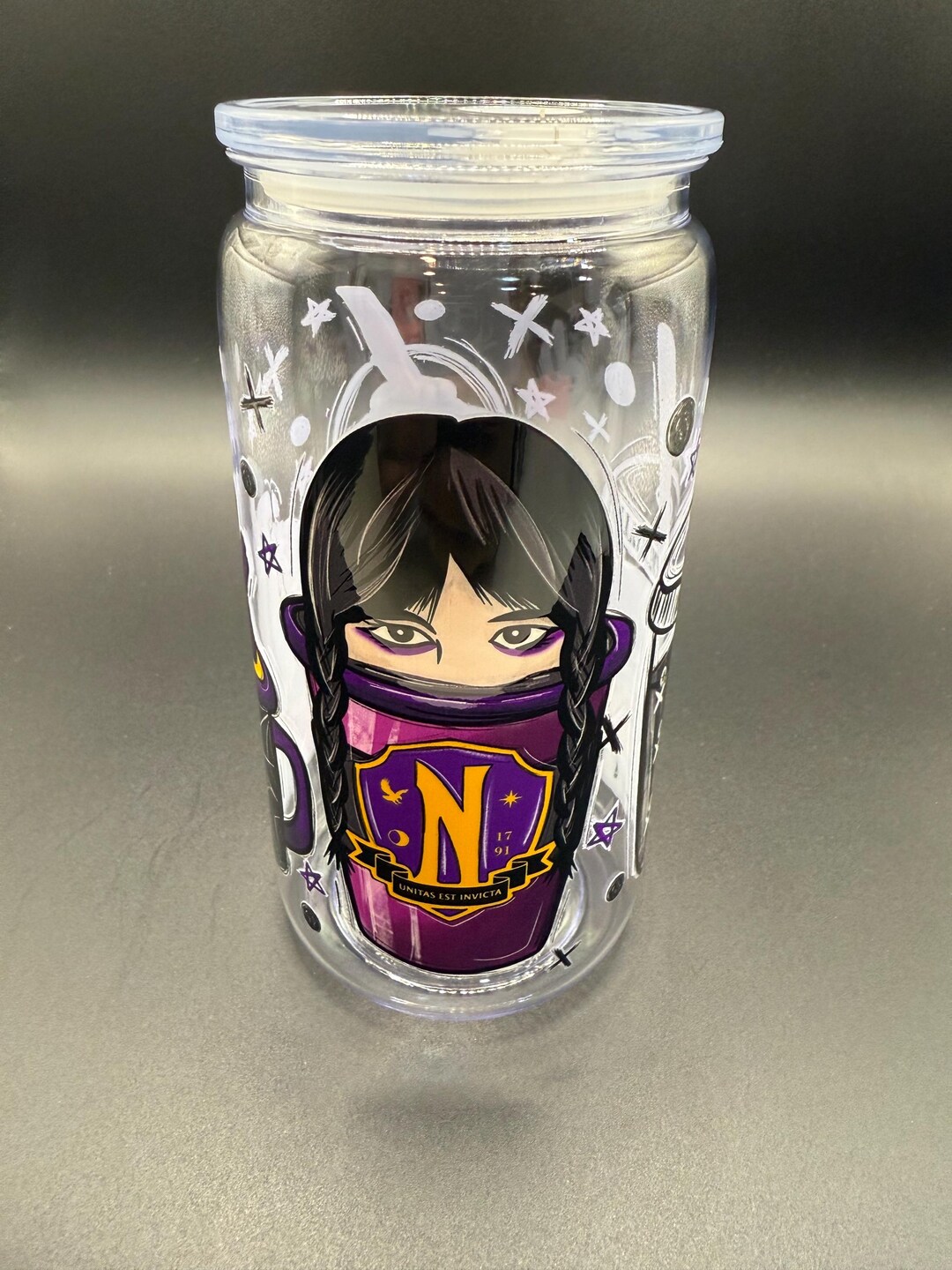 Wednesday Addams Tumbler | Gothic 16oz Hand-wrapped Drink Cup - Etsy