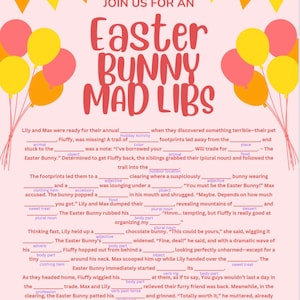 Easter Mad Libs | Printable Easter Game | Easter Activity for Kids and ...
