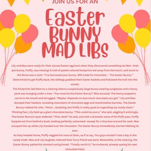 Easter Mad Libs | Printable Easter Game | Easter Activity for Kids and ...