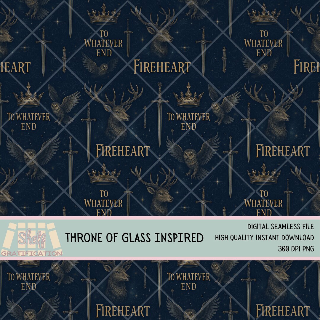 Throne Of Glass Tog Digital Seamless File Bundle For Tumblers And