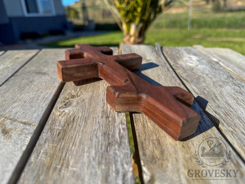 Handcrafted Walnut Orthodox 3-bar Wall Cross - Etsy