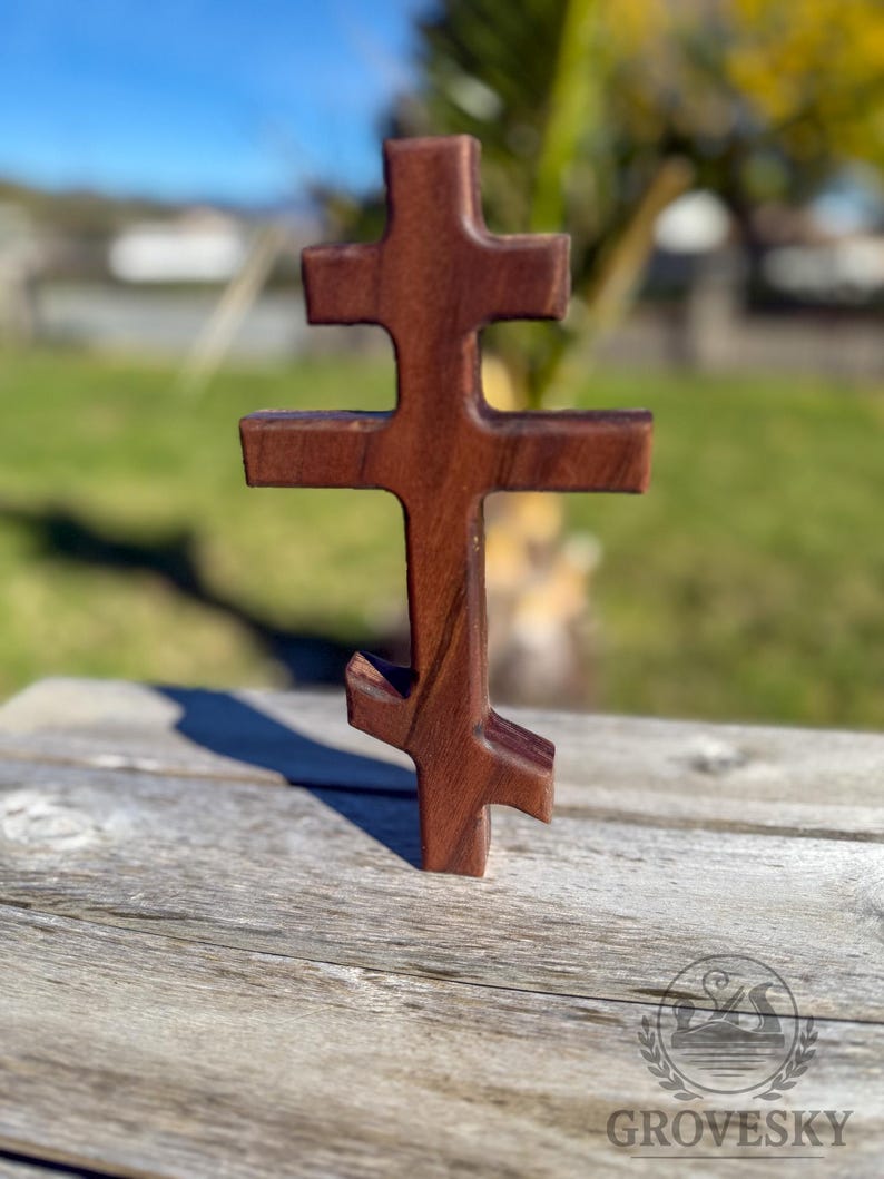Handcrafted Walnut Orthodox 3-bar Wall Cross - Etsy