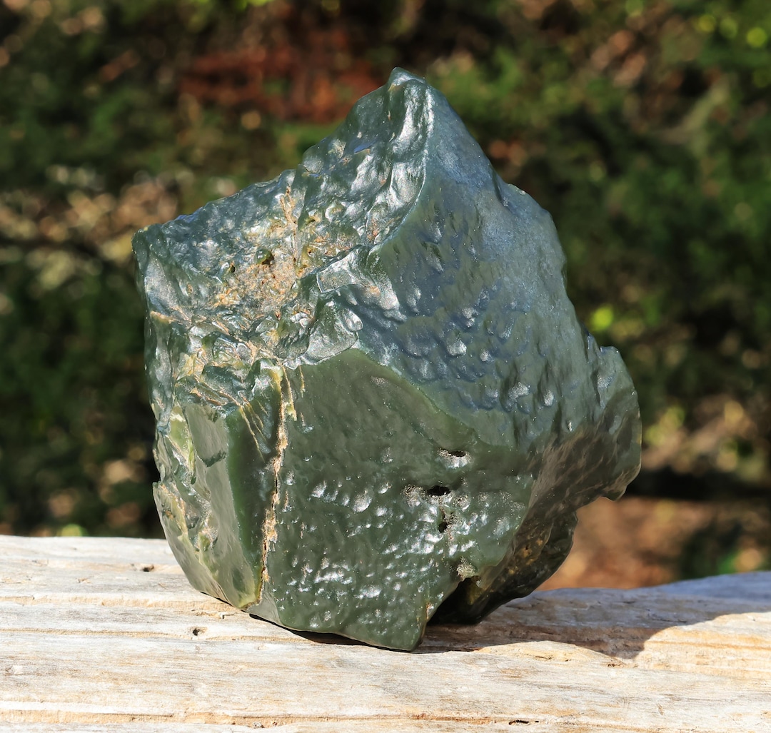 Wyoming Nephrite Jade Medium Olive Green Top Shelf Natural Wind Slick ...