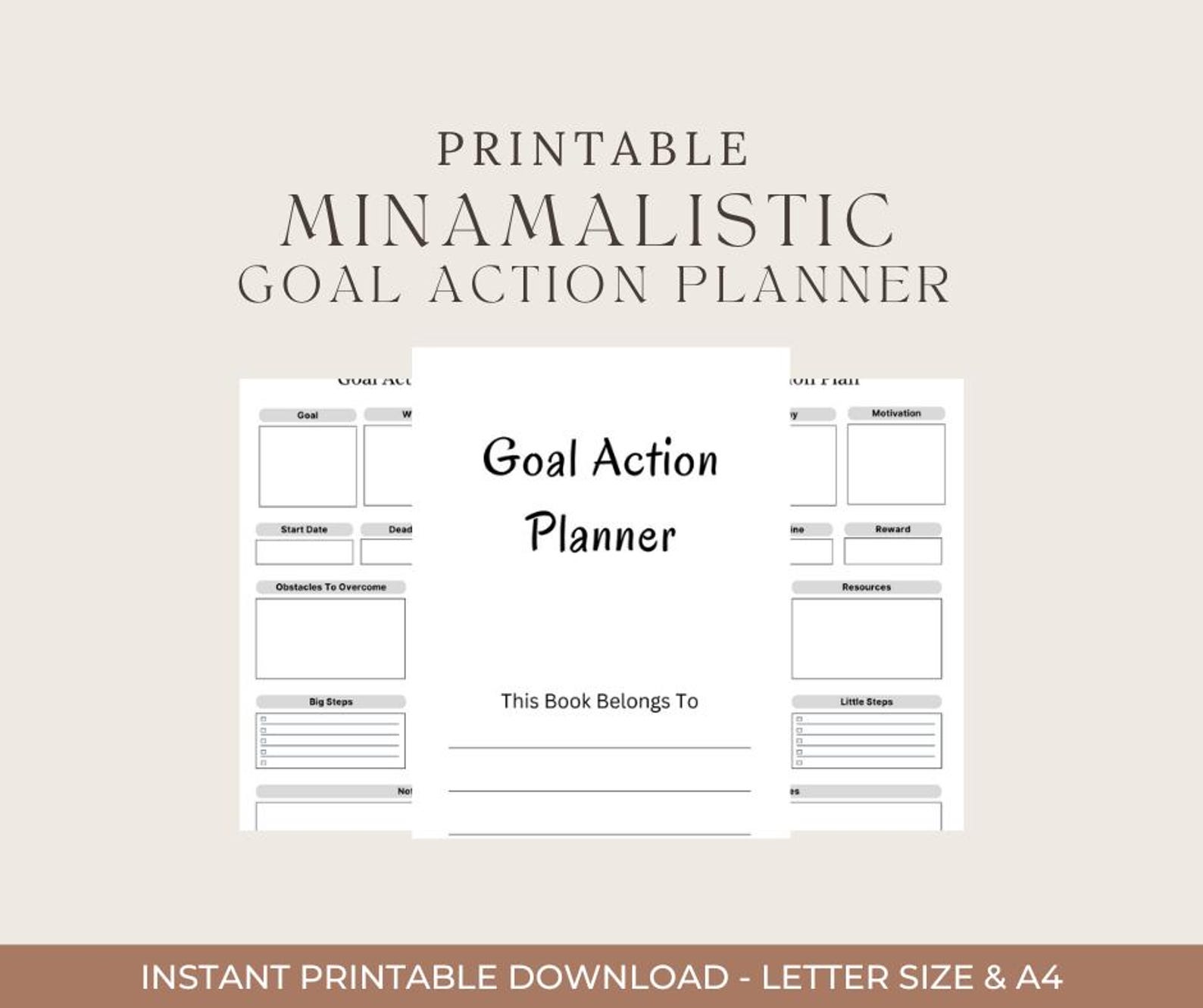 Printable Goal Tracker | Goal Planning and Progress Tracker PDF ...