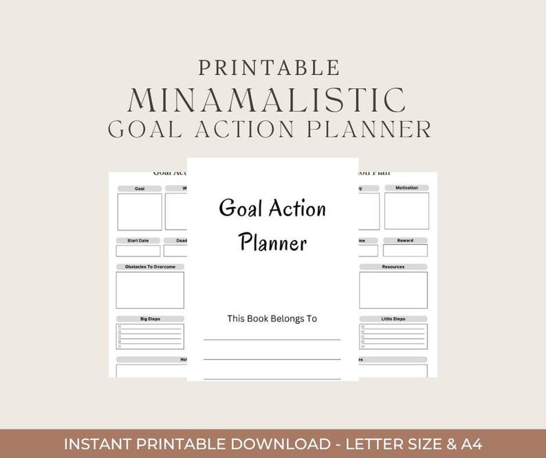 Printable Goal Tracker | Goal Planning and Progress Tracker PDF ...