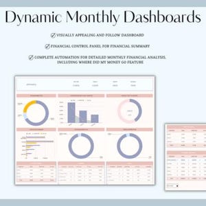 50/30/20 Budget Spreadsheet | Monthly Finance Tracker | Digital Budget ...