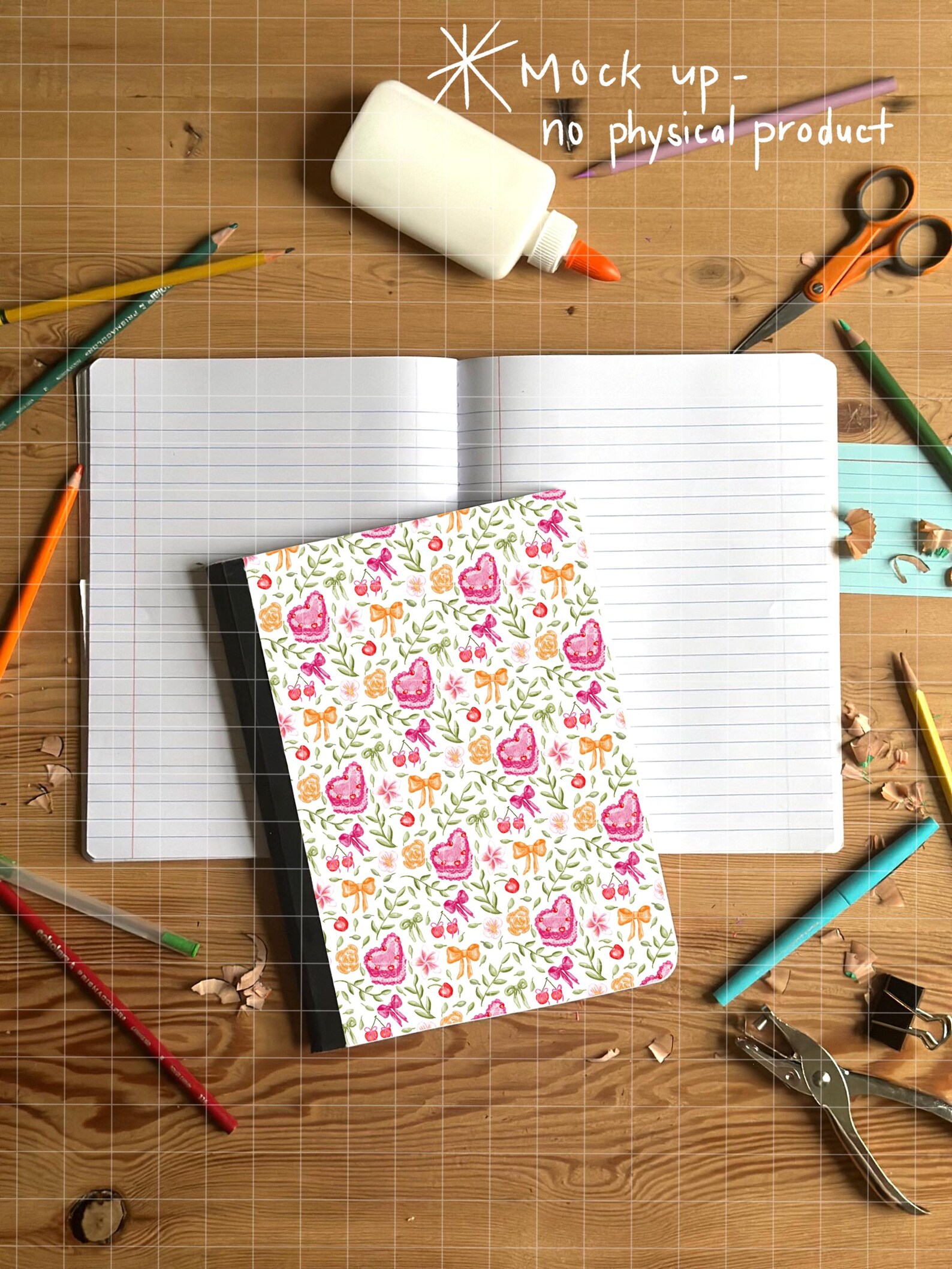 Watercolor Cherry Blossom Notebook Cover: Hand-drawn PNG (digital ...