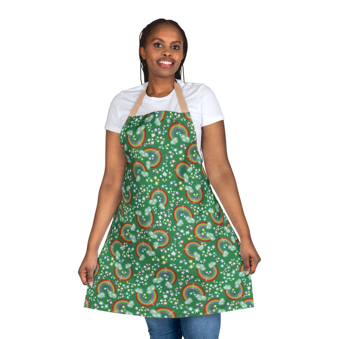 Rainbow Sparkles Baking Apron Fun Kitchen Gift Chef Outfit Mothers Day ...