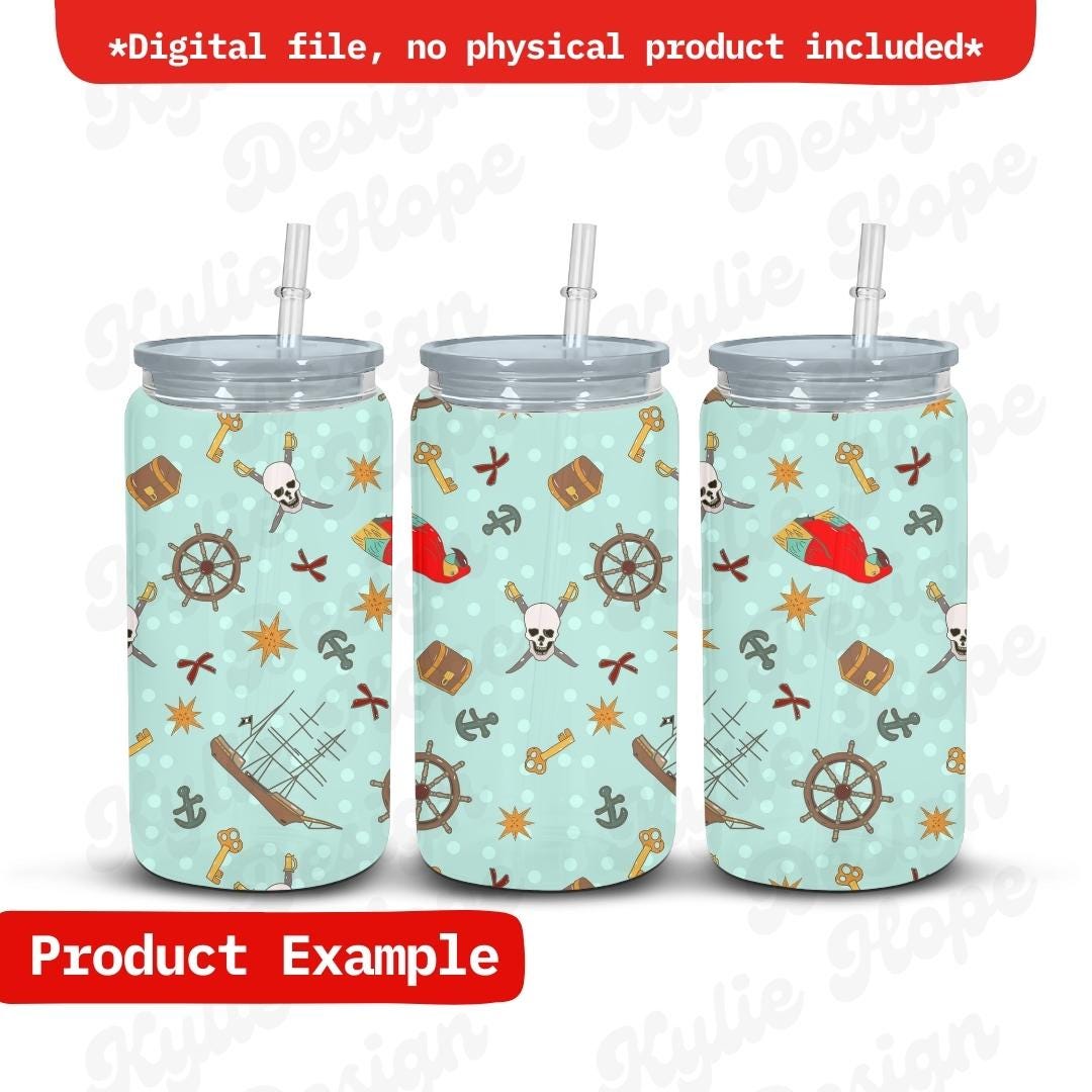 Pirate Polka Dots PNG Seamless Pattern Hand Drawn Download Digital ...