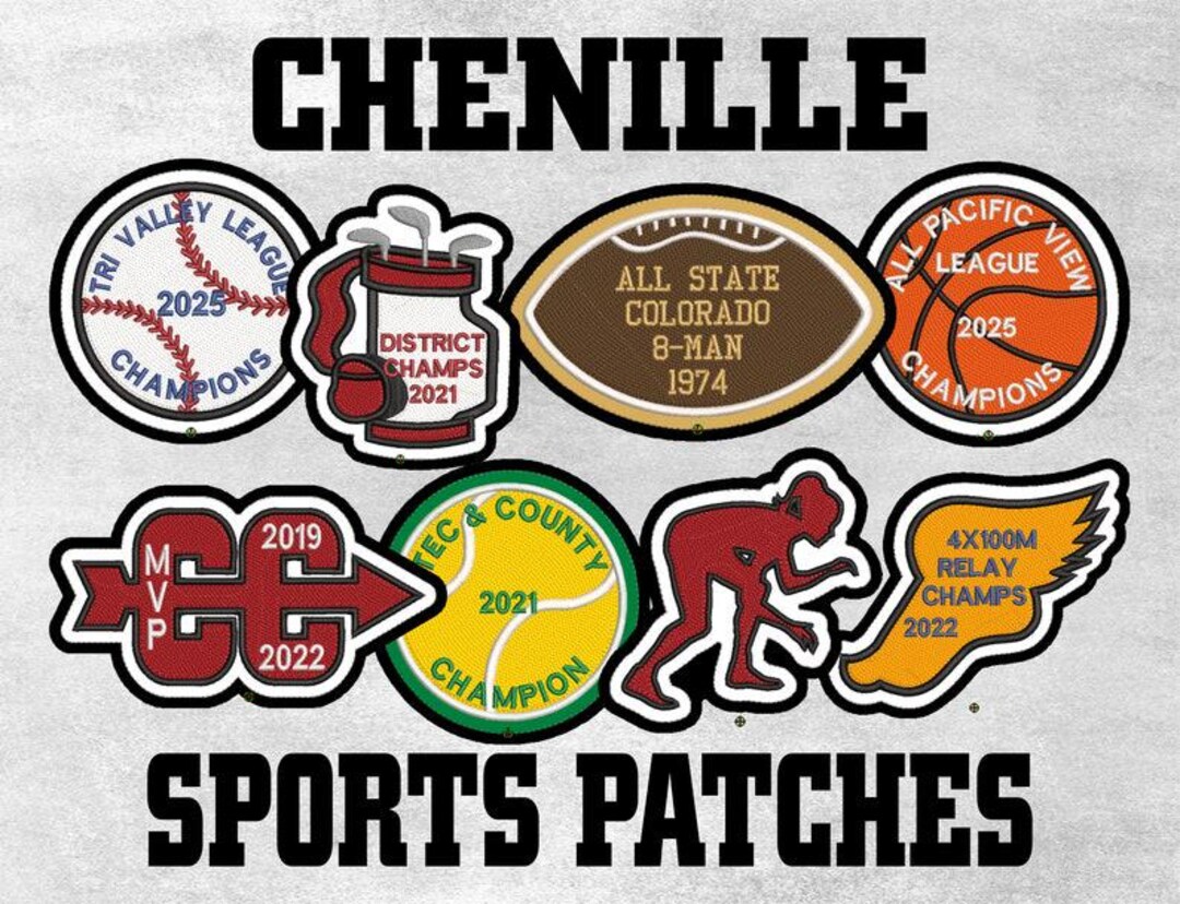 Chenille Sports Custom Letterman Jacket Patch – Personalized Varsity ...