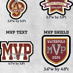 Chenille Captain & MVP Custom Letterman Jacket Patches - Etsy